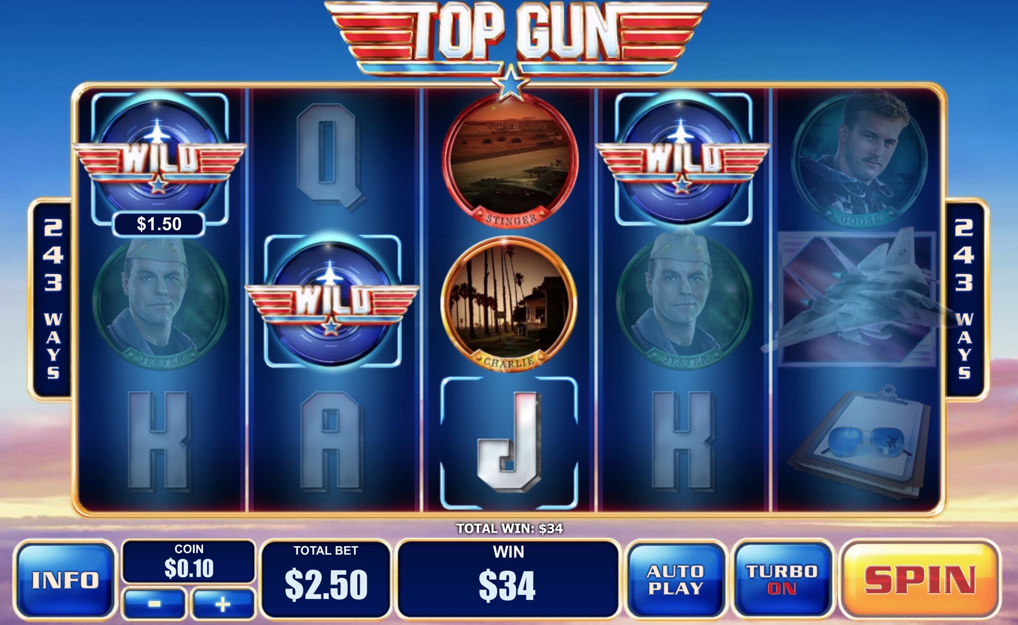 Top Gun Slot Machine Free/Real Money ᐈ (18+)